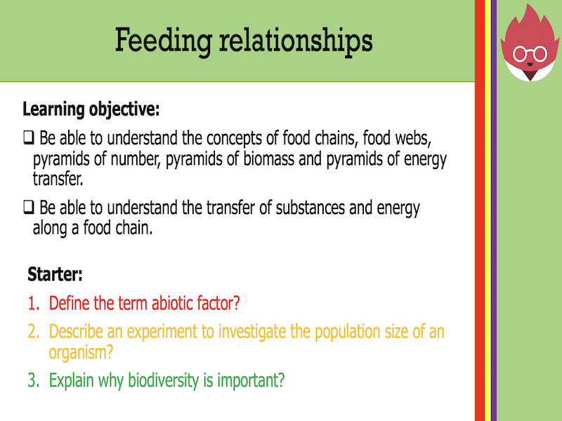 IGCSE Edexcel Biology (9-1) Feeding relationships | Mr Science